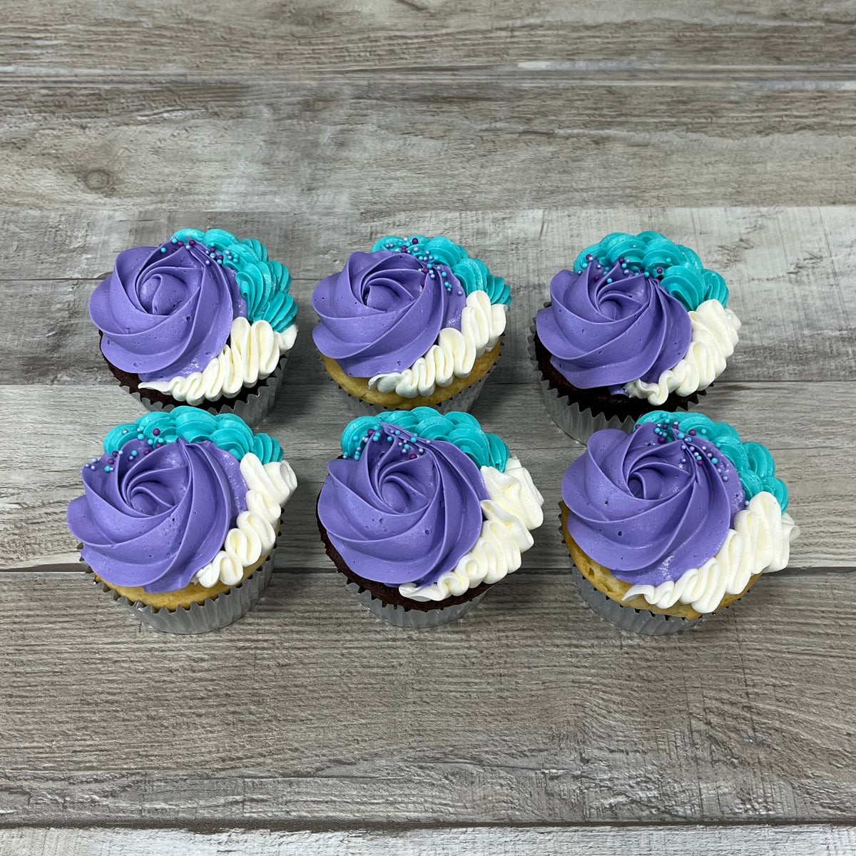 Les rosettes: mauve, turquoise et blanc – Imaginacake